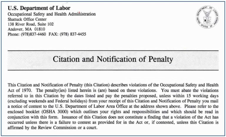 How To Fight OSHA Citations and Monetary Penalties